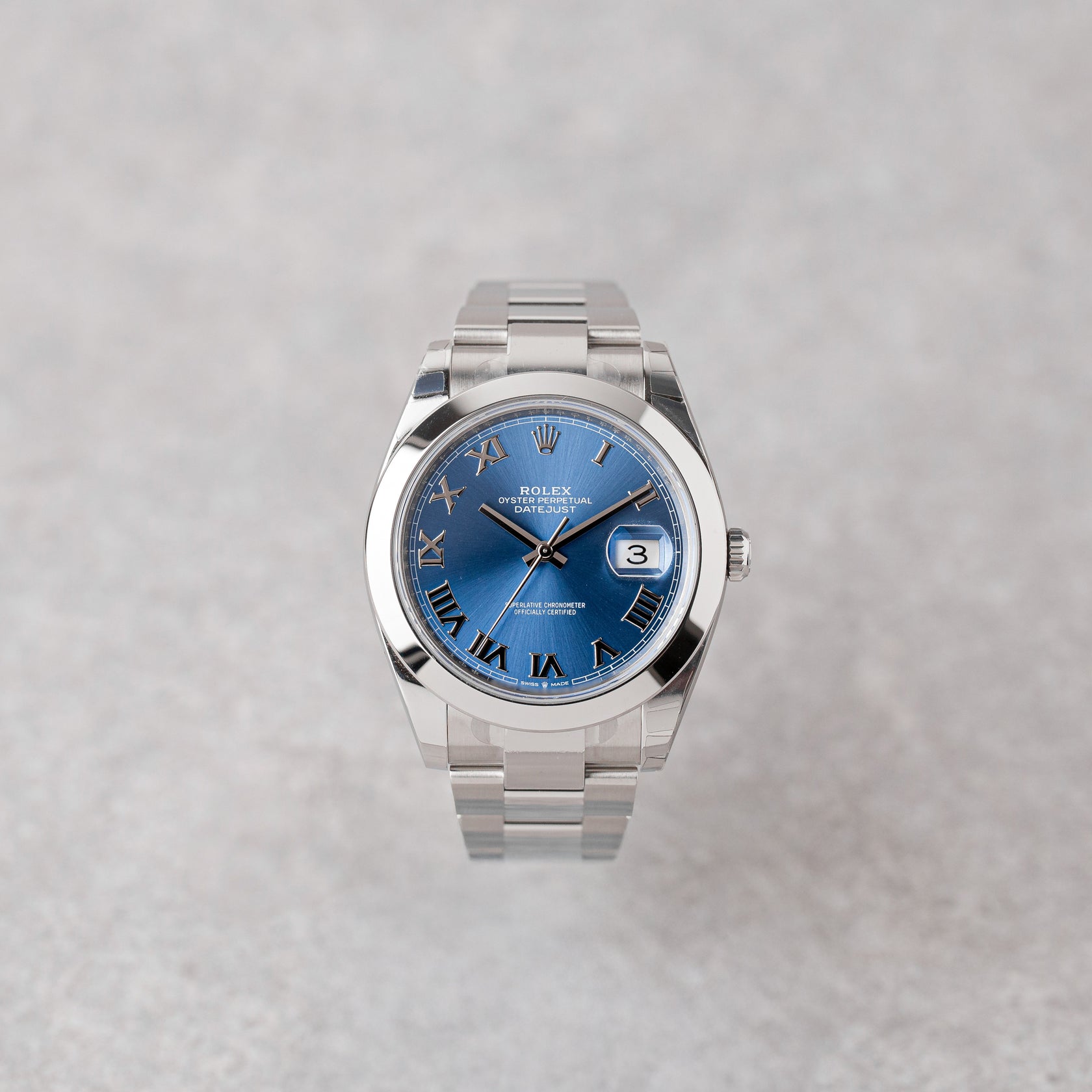 ROLEX DATEJUST 41 AZZURO BLUE OYSTER REF: 126300 (2025) – Midnight Watches