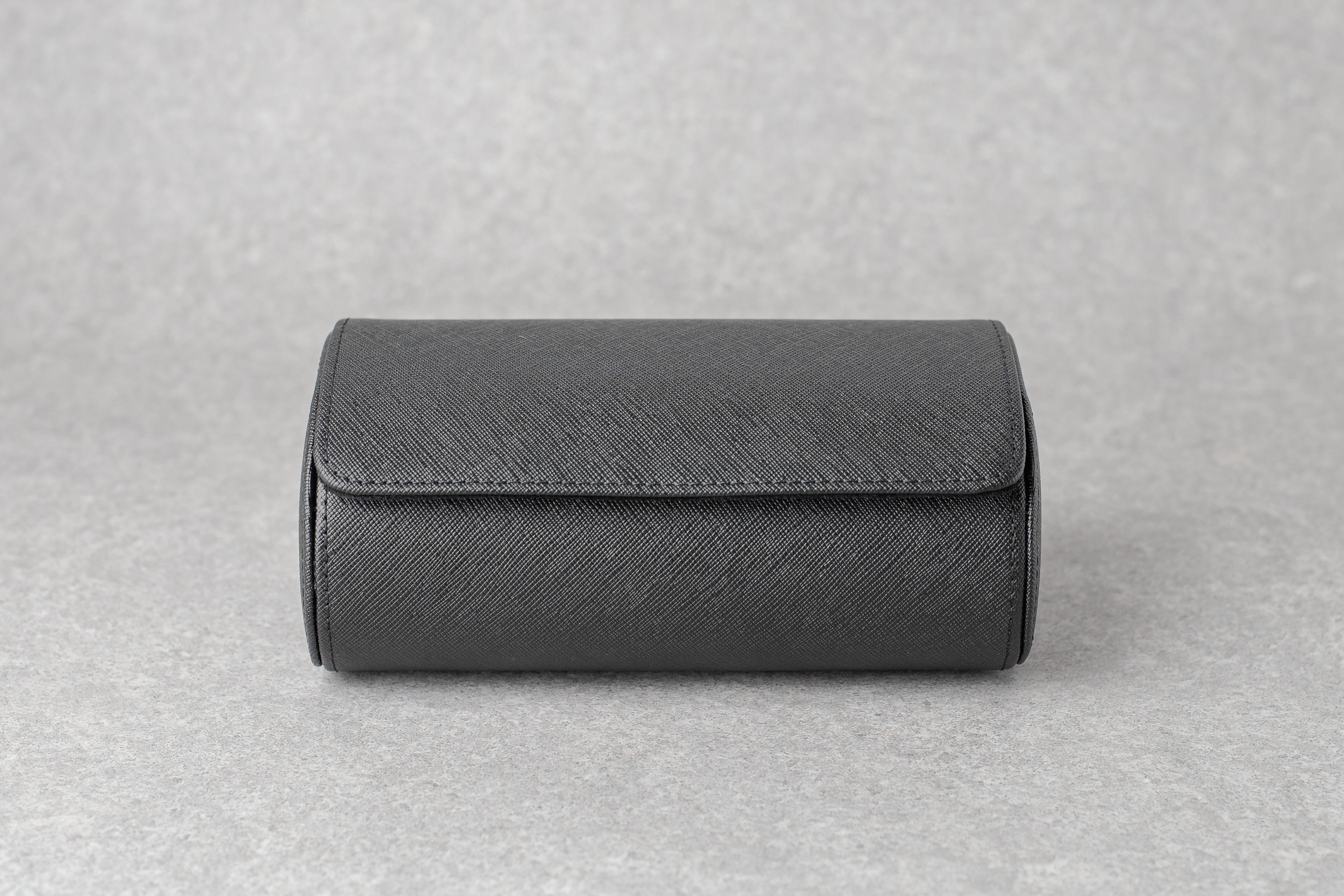 2 watches Full Black Leather Watch Roll – Midnight Watches